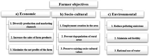 analytic hierarchy process model and selected farmer objectives