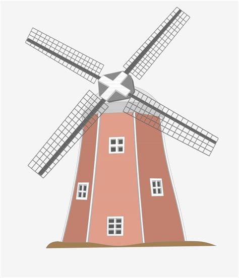 핑크색 건물 일러스트 풍차 빌딩 만화 건축 풍차 클립 아트 핑크 빌딩 바람개비 건물 Png 일러스트 및 Psd 이미지 무료