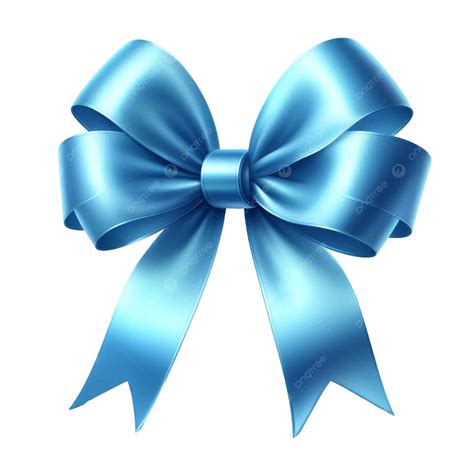 Blue T Ribbon With Bow Blue T Ribbon With Bow Ribbon Png