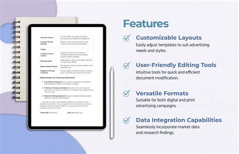 Advertising Platform Specific Content Strategy Template In Pdf Word