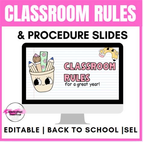 Classroom Rules Expectations Presentation Editable Back To School