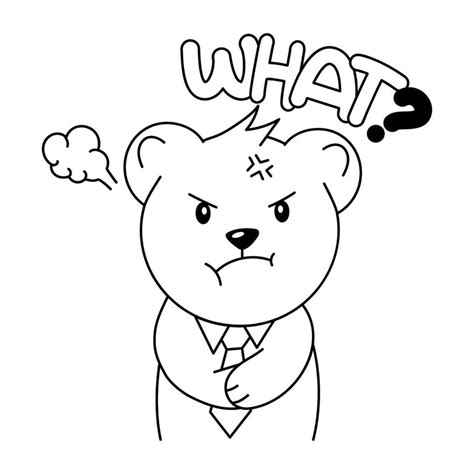 Angry Teddy Bear Drawing