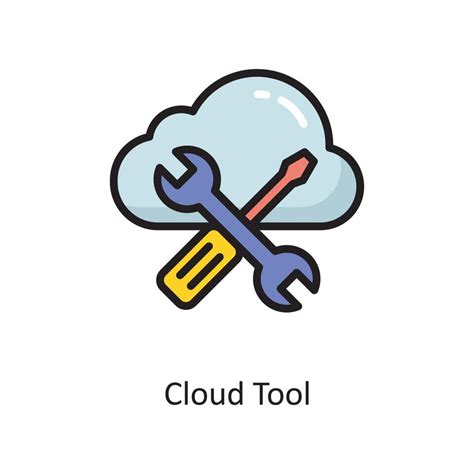 Cloud Tool Vector Filled Outline Icon Design Illustration Cloud