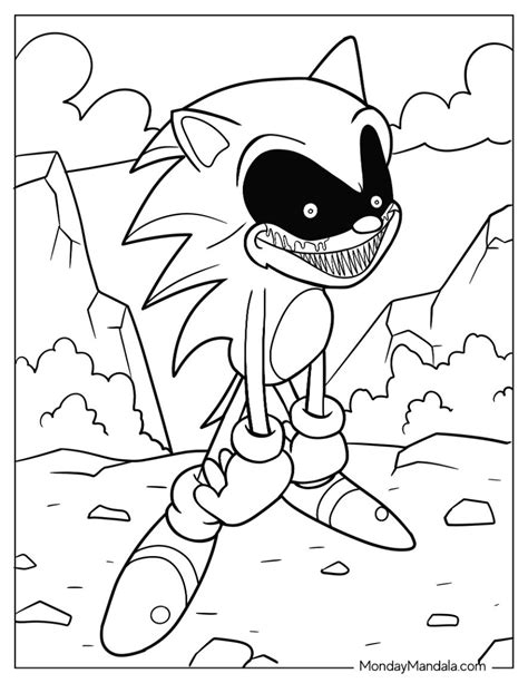 20 Sonic Exe Coloring Pages Free Pdf Printables 41 Off