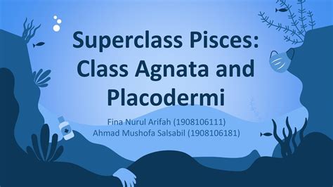 Kelompok 5 Superclass Pisces Class Agnata Dan Placodermi Zoologi
