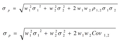 Standard Deviation And Variance Of A Portfolio