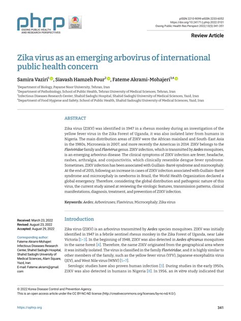 Pdf Zika Virus As An Emerging Arbovirus Of International Public