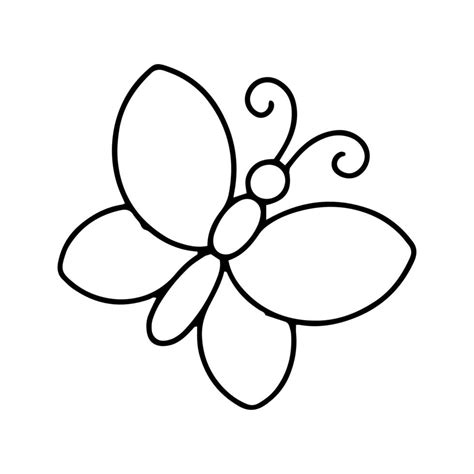 página de libro para colorear para niños pequeña mariposa personaje de