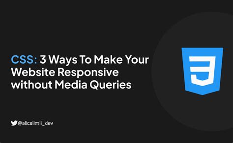 Ali On Twitter Make Your Website Responsive Without Media Queries In