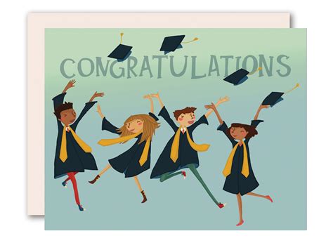 Happy Graduation Congratulation Template Card Premium Vector