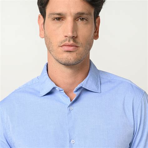 Camisa Hombre Manga Larga Slim Algodón Basement Basement