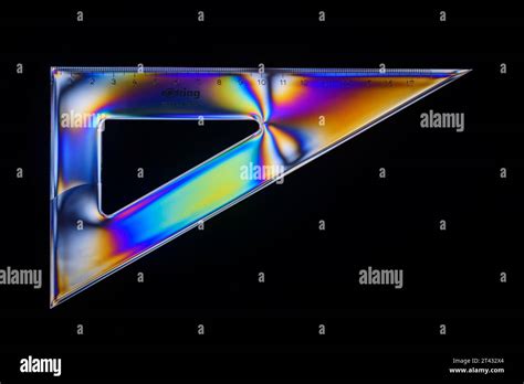 Rotring Clear Plastic 60 30 Degree Triangular Set Square Viewed Between