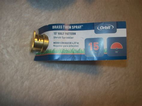 Lot Of 11 Orbit Brass Nozzle 15 Half Pattern Shrub Sprinkler Model