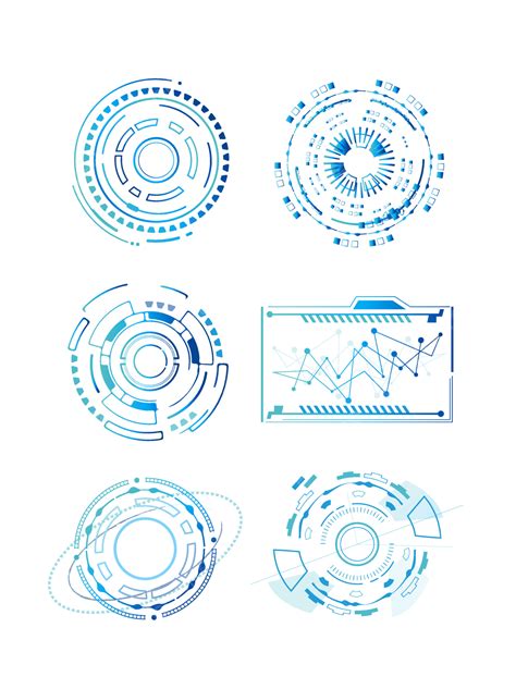 벡터 Hud 과학 기술 라인 통계 도안 집합 기술 허드 가상 Png 일러스트 및 벡터 에 대한 무료 다운로드 Pngtree