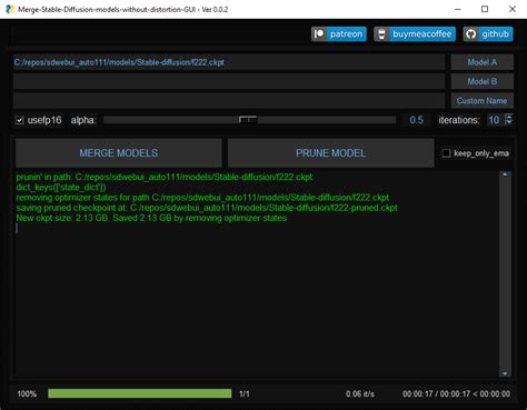 Merge Stable Diffusion Models Without Distortion Gui A Python Repository From DiStyApps DiStyApps