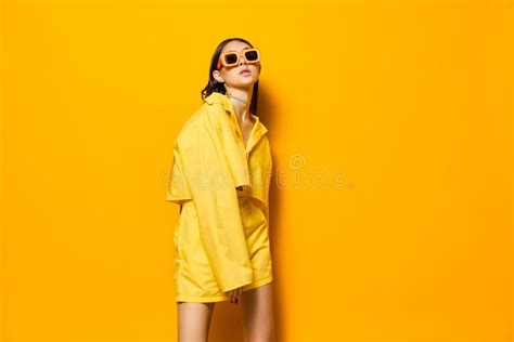 Happiness Woman Beautiful Girl Attractive Yellow Lifestyle Trendy Young