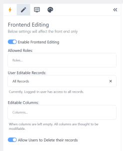 WordPress Frontend Table Editor Easily Create Frontend Editable Tables
