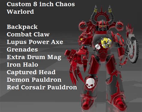 Free 3d File Custom 8 Inch Red Corsairs Chaos Warlord・3d Print Object
