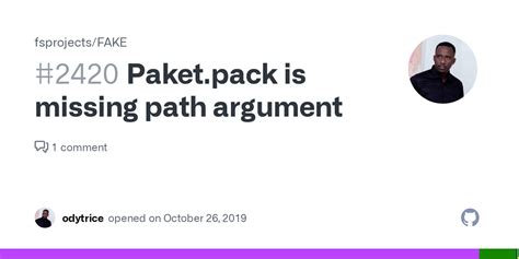 Paketpack Is Missing Path Argument · Issue 2420 · Fsprojectsfake · Github
