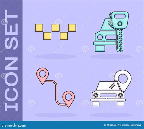 “设置地图指针”set Map Pointer With Taxi、“出租车车顶”taxi Car Roof、“路线位置”route