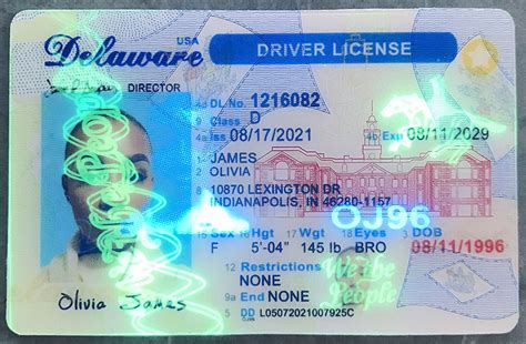 Delaware Fake ID Identicle Fake ID Front And Back At Cardsmen