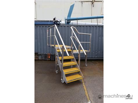 Used Stainless Raised Platform Stainless Steel Stairs Staircase Ladder