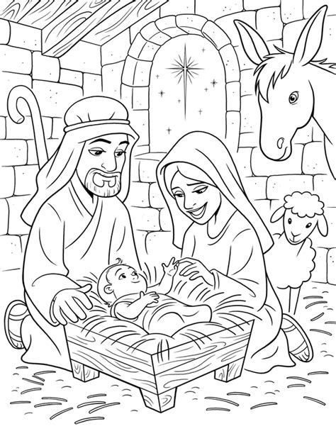 🖍️ Kerst Geboorte Jezus Gratis Kleurplaat Om Te Printen