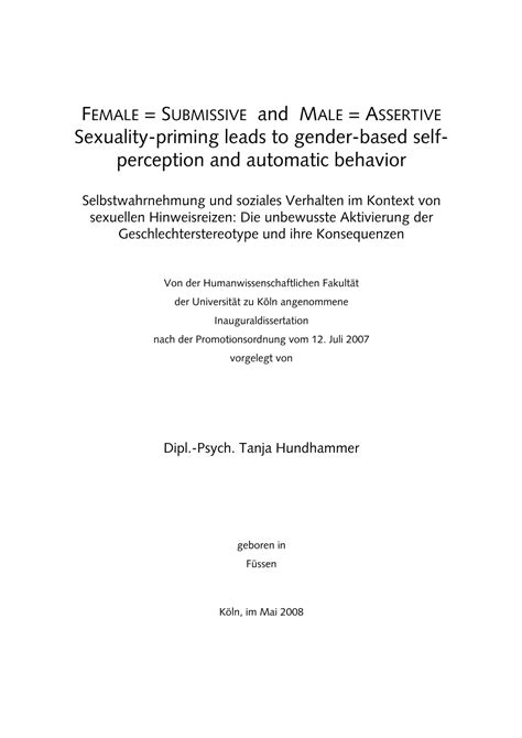 sexuality priming leads to gender based self perception and automatic