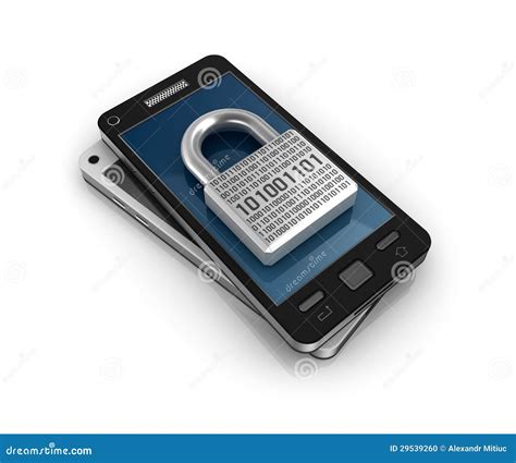 Smartphone With Lock Security Concept Stock Illustration
