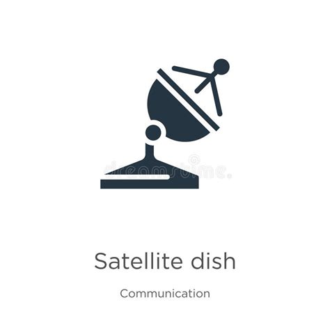 卫星碟形图标矢量图 白色背景中通信集合中的时髦平面卫星碟图标 矢量图 向量例证 插画 包括有 通信 天线 189525047