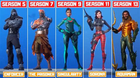 The Evolution Of All Mystery Fortnite Skins All Fortnite Secret Skins Season 4 Season 13