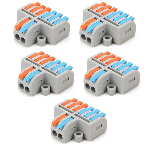Bloques De Conectores Eléctricos 5 Piezas Conector De Tuerca De