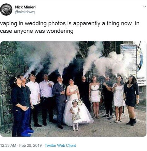 Vaping Wedding Photos The Hottest And Weirdest Wedding Trend