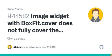 Image Widget With BoxFit Cover Does Not Fully Cover The Parent Px Bug Issue Flutter