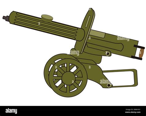 Minifig World War Ii Pm M1910 Maxim Machine Gun Olive Brick 45 Off