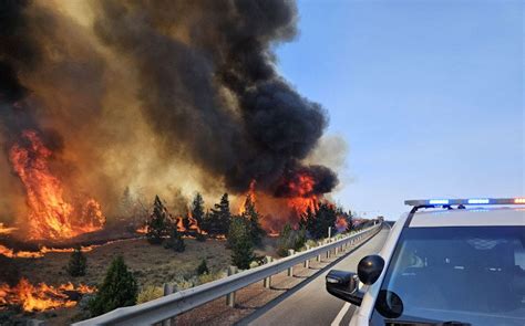 Juniper Fire Sparked By Hwy 97 Vehicle Fire At Juniper Butte