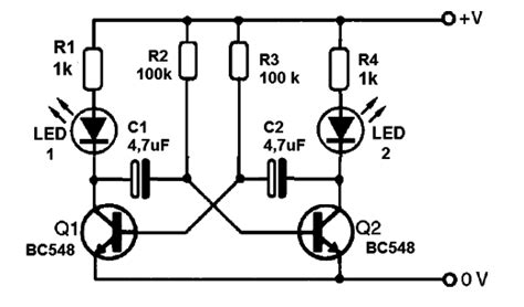 Astable Multivibrator Using Transistors MSB E