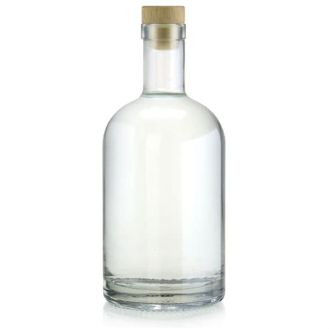 700ml And 750ml Luxury Round Gin Liquor Glass Bottle With Cork Glass