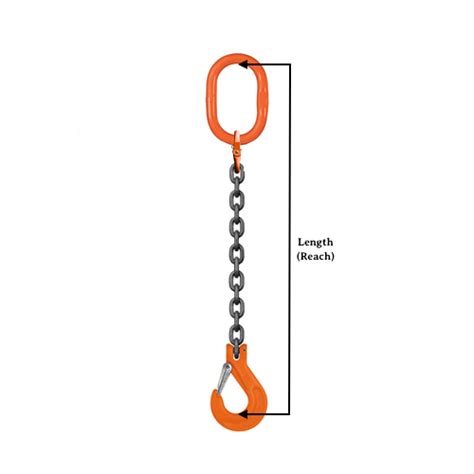 38 X 6 Feet Grade 100 Single Leg Chain Sling Made In Usa
