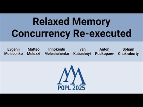 free video relaxed memory concurrency re executed from acm sigplan