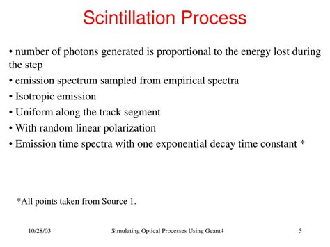 Ppt Simulating Optical Processes Using Geant Scintillating Cells