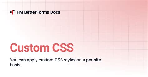 custom css fm betterforms