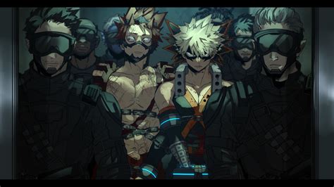 Bakugou Katsuki And Kirishima Eijirou Boku No Hero Academia Drawn By Scallopojisan Danbooru