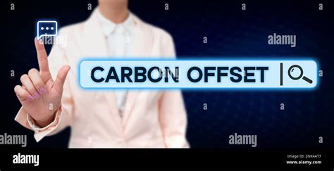Handwriting Text Carbon Offset Word Written On Reduction In Emissions