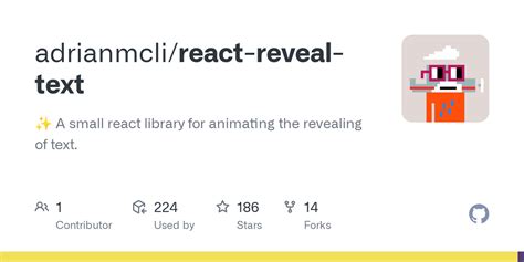 GitHub Adrianmcli React Reveal Text A Small React Library For