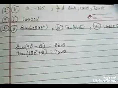 Th Class Math Trigonometry Part Youtube