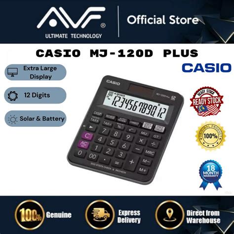 Casio Mj 120d Plus Calculator 100 Original Shopee Malaysia