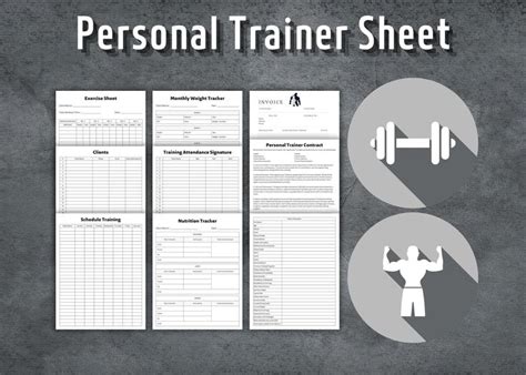 Personal Trainer Sheet Personal Training Program Template Fitness