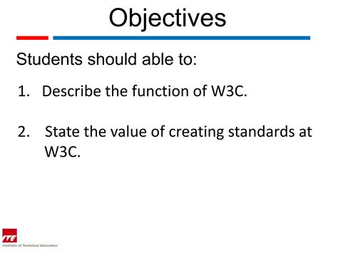 Web Topic 28 W3 C Standards And Guidelines Ppt