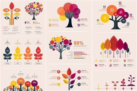 Tree Infographics Elements Bundle On Behance